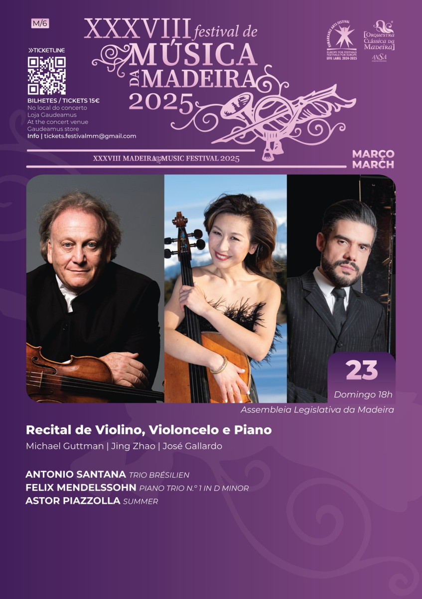 XXXVIII Madeira Music Festival | Recital with Michael Guttman, Jing ...